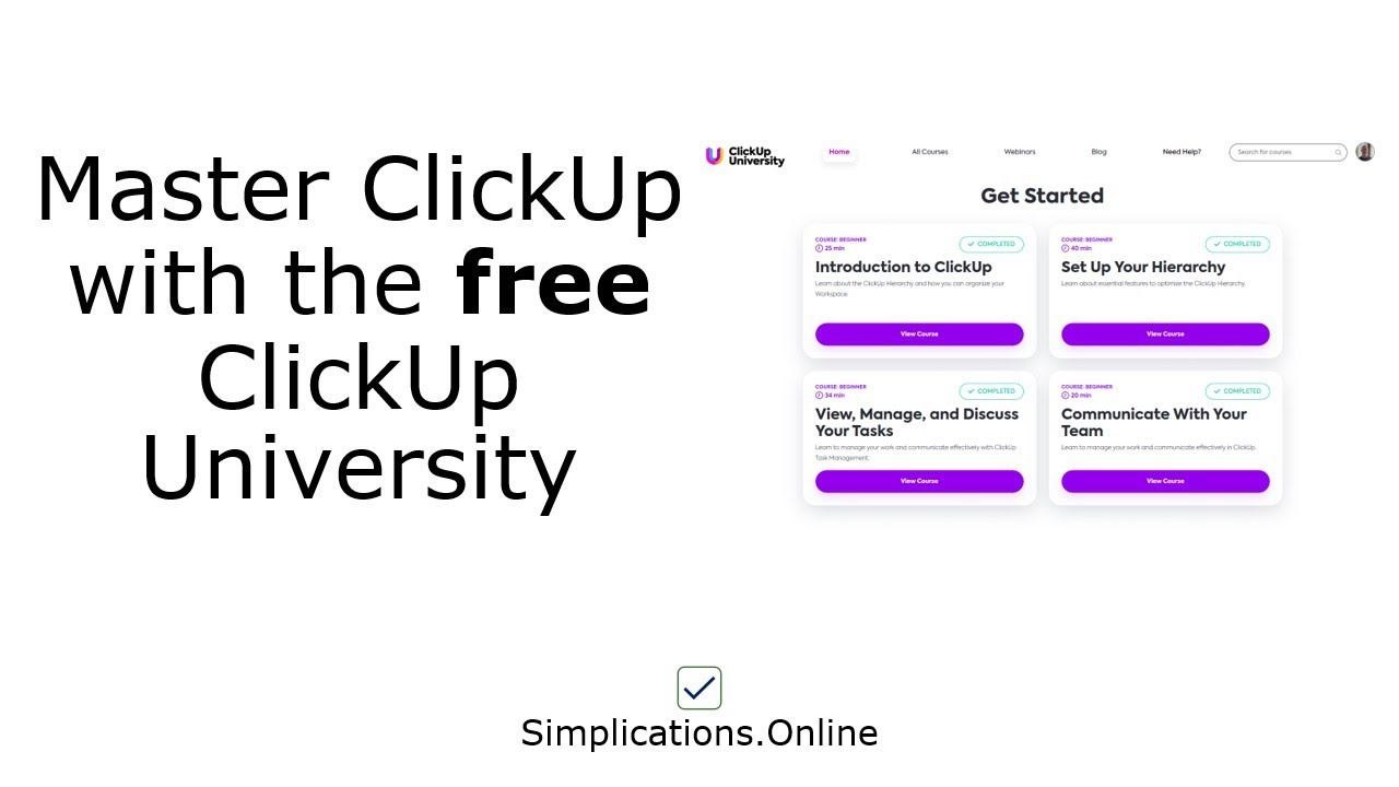 Project Master ClickUp with the ClickUp University - YouTube