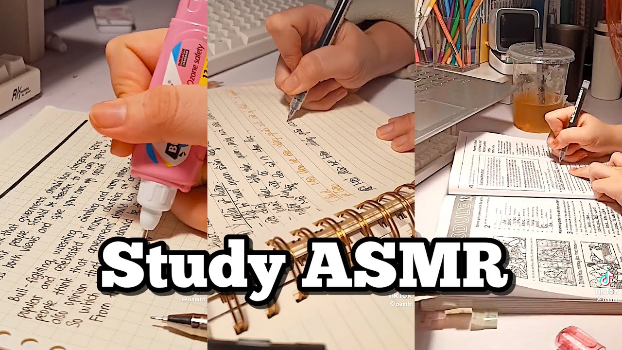 📚🤓Study with me ASMR | Study ASMR compilation | Asthentic Study with me ...