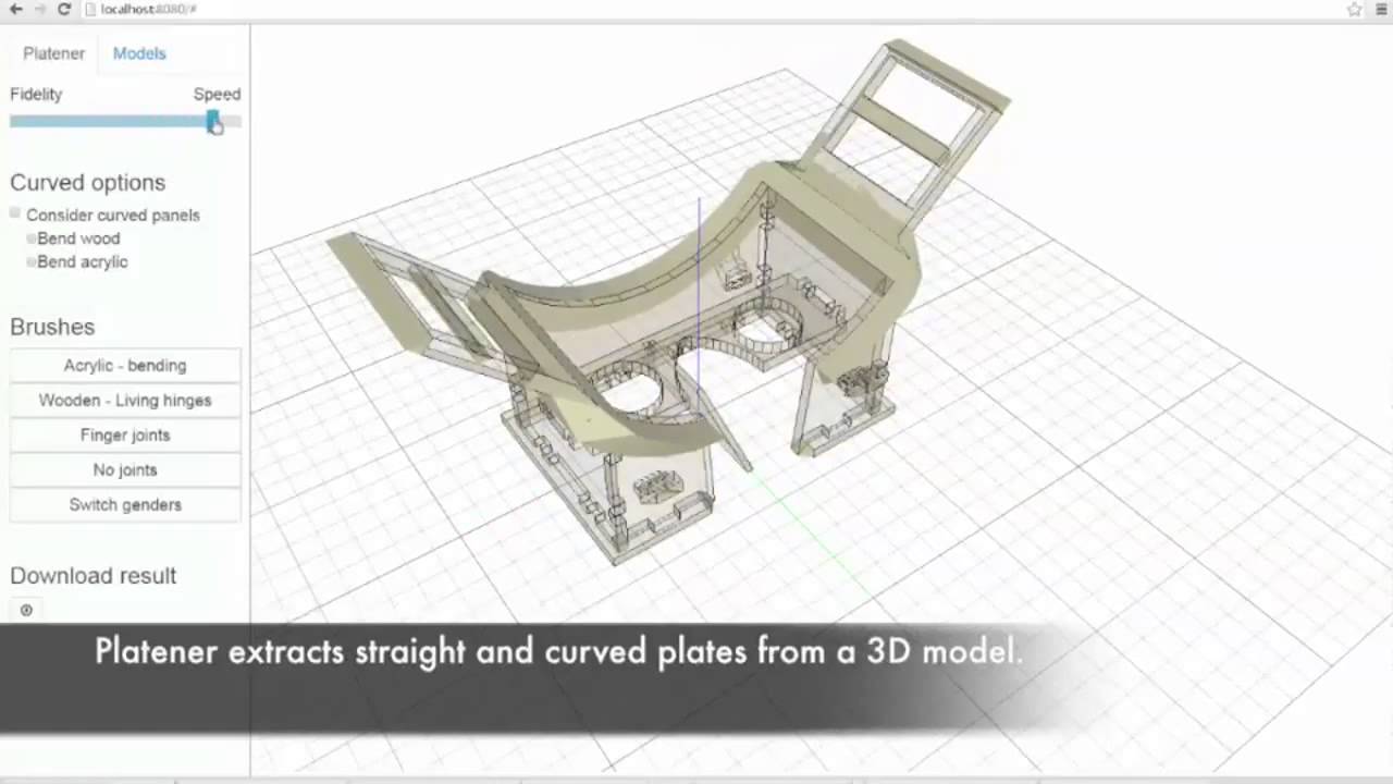Platener: Low-Fidelity Fabrication of 3D Objects by Substituting 3D ...