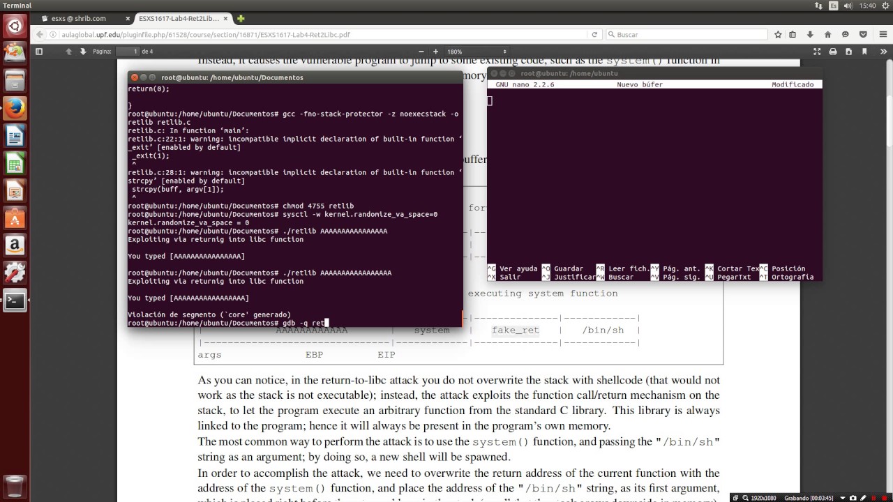 Return to lib attack - YouTube