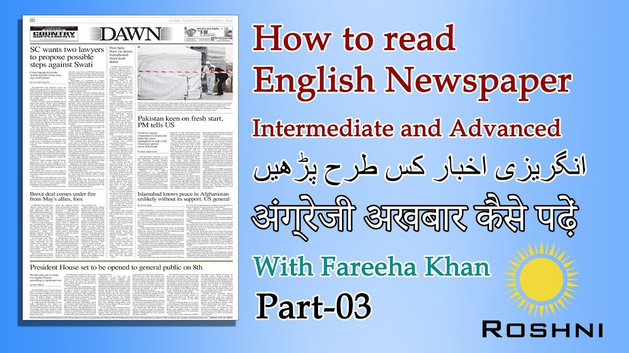 Learn English through Newspaper | Intermediate and Advanced | Part-03 ...
