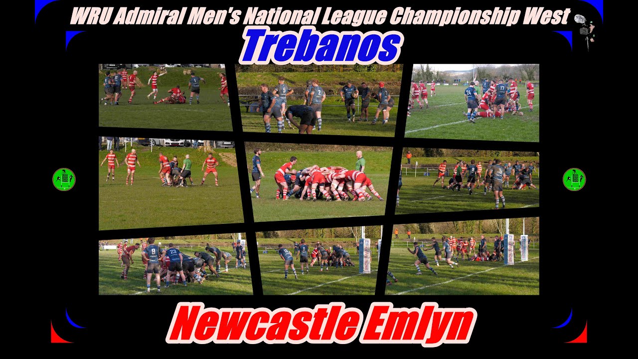 Trebanos RFC v Newcastle Emlyn RFC WRU Admiral Men's National League ...