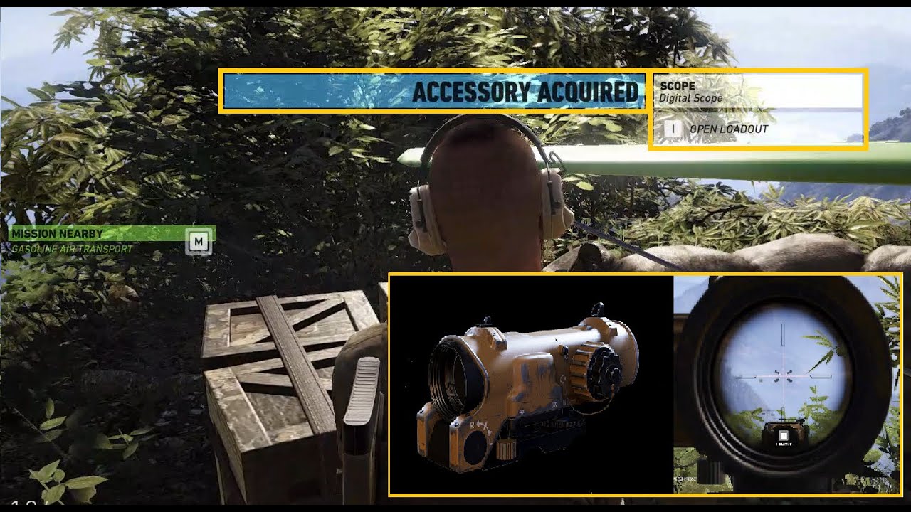 Ghost Recon Wildlands Digital scope location and equipping. - YouTube