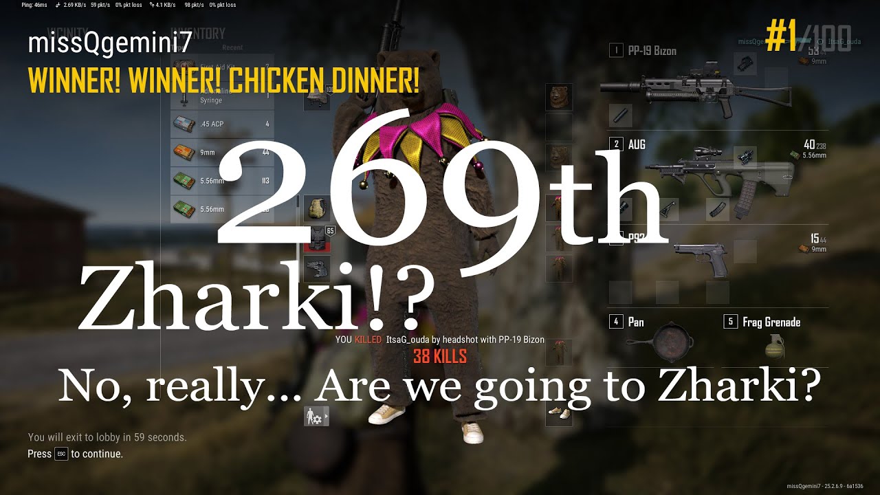 missQgemini, 38 kills, despite Zharki as final destination Bizon + Aug ...