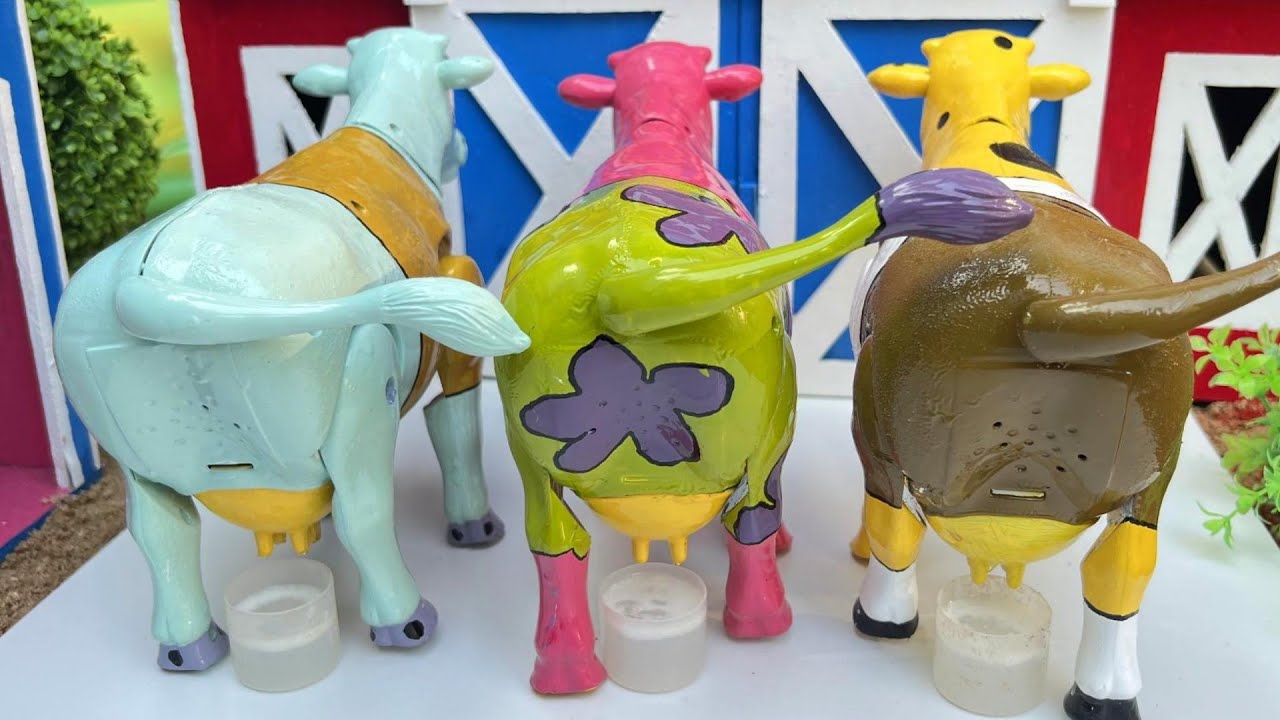 Proses Perah Sapi Lucu, Sapi Spongebob, Sapi Superhero Avengers - YouTube