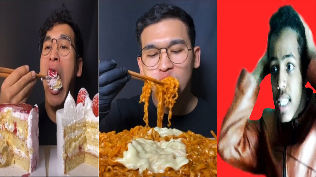 ፈረንጅ ምግብ እንዴት ነው የሚበሉት insane food eating challenges,asmr,zach choi ...