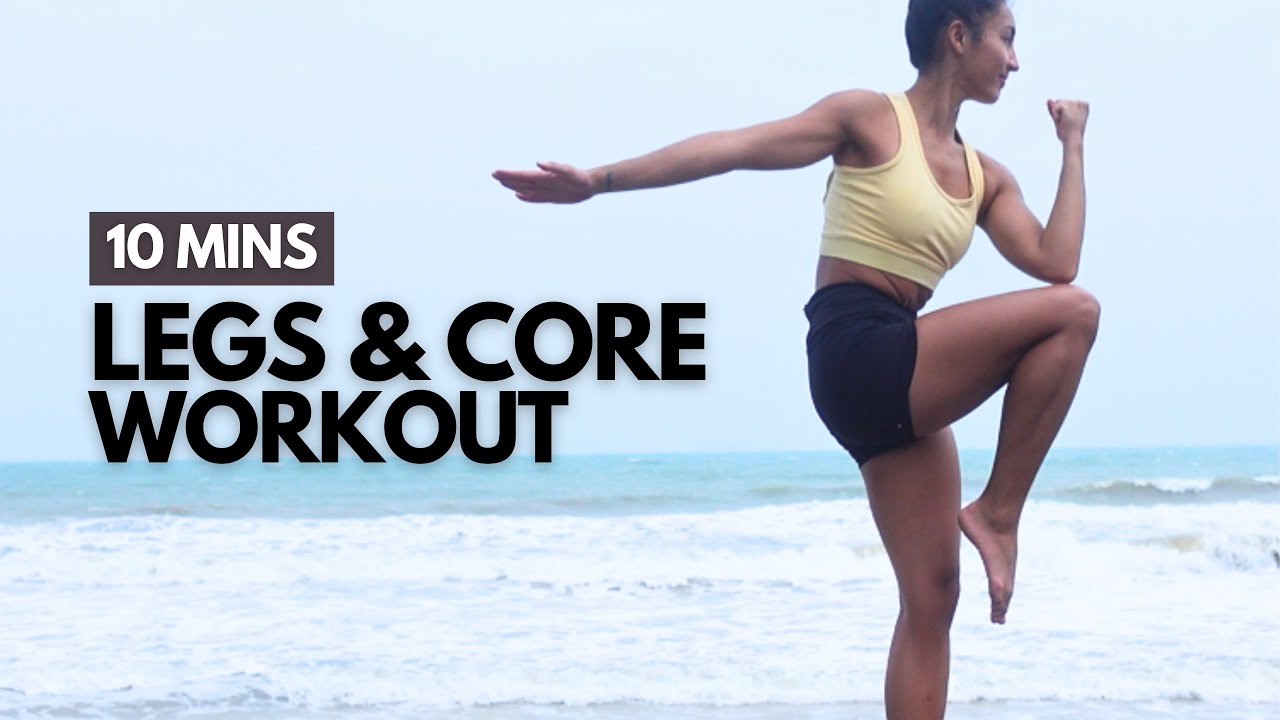 10 Minutes Yoga & Pilates Workout / Legs & Core - YouTube