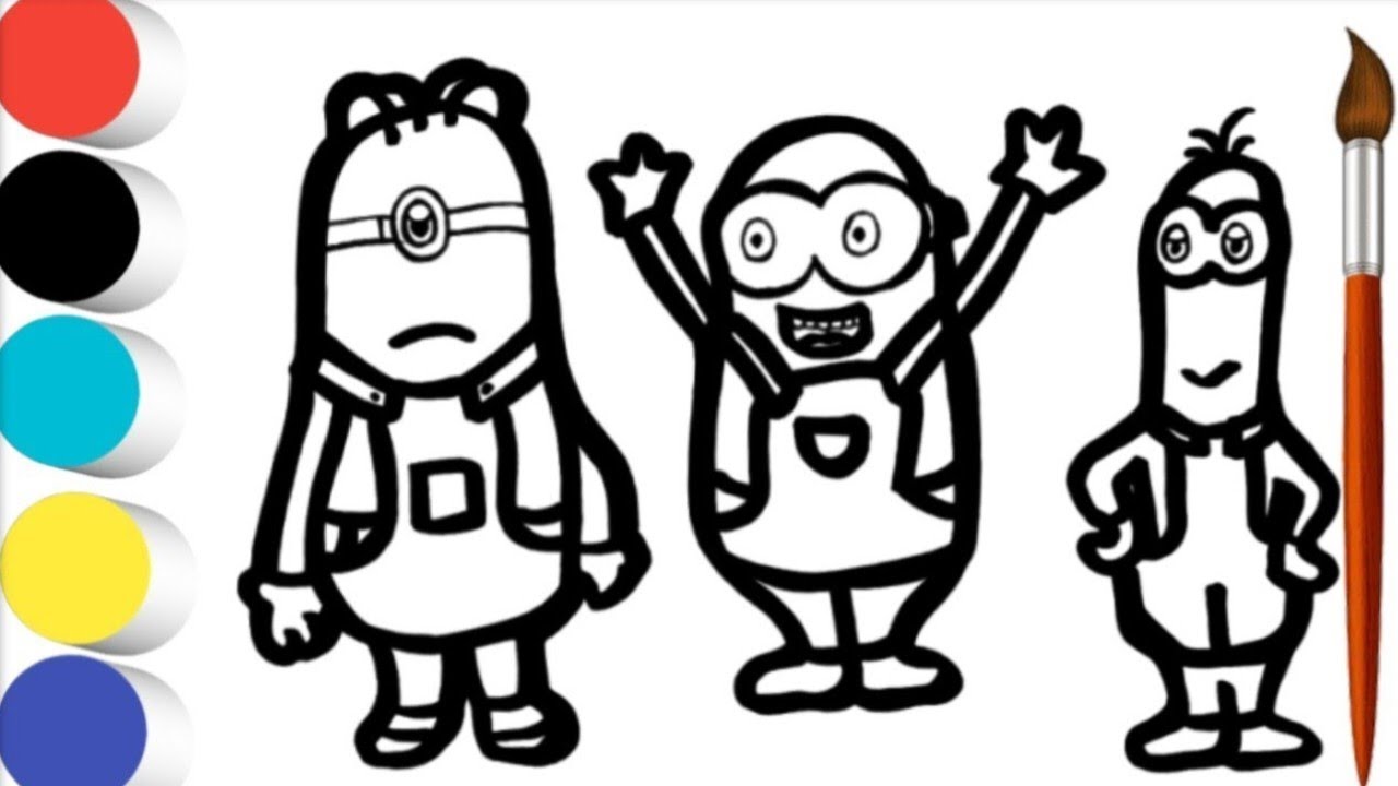 How To Draw MINION ll Minion Drawing For Kids and Toddlers ll Drawing ...