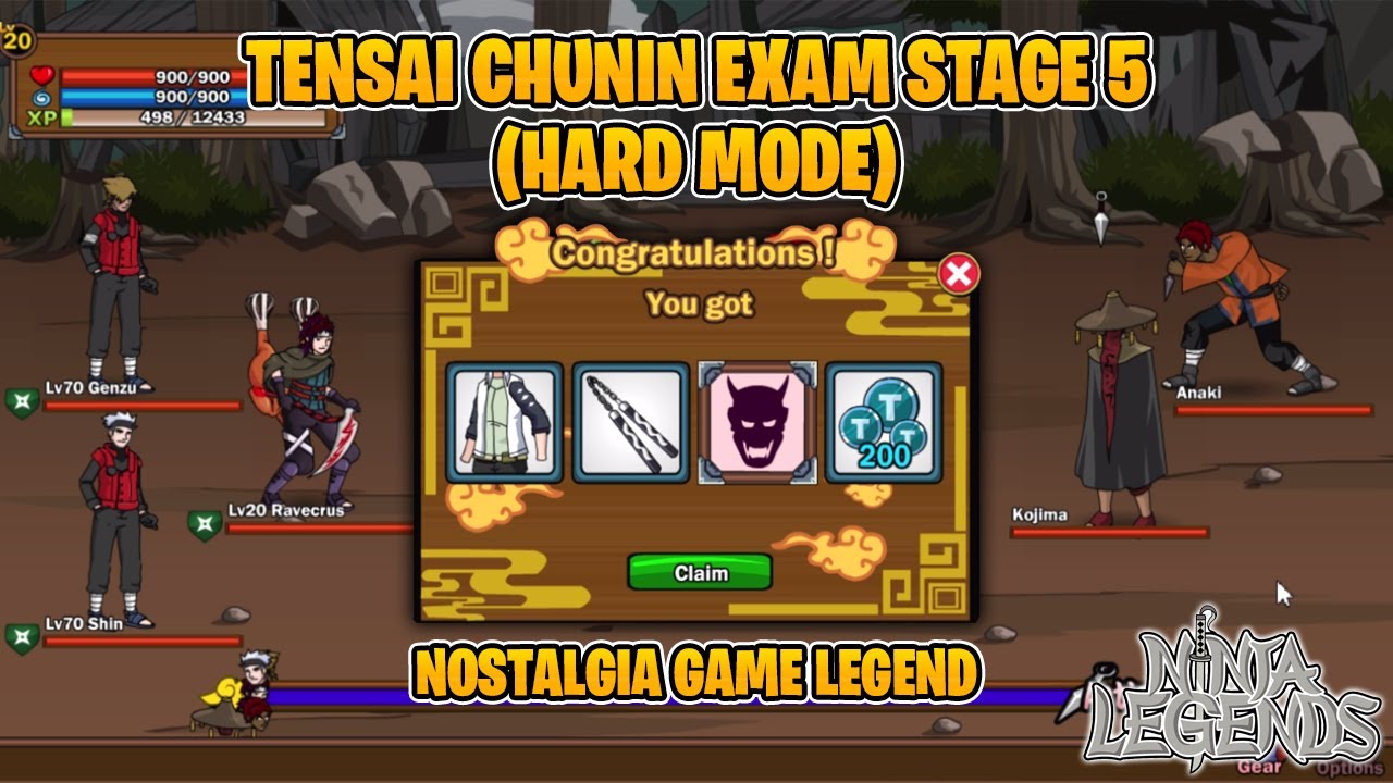 Tensai Chunin Exam Stage 5 (Hard Mode) | Ninja Legends - YouTube