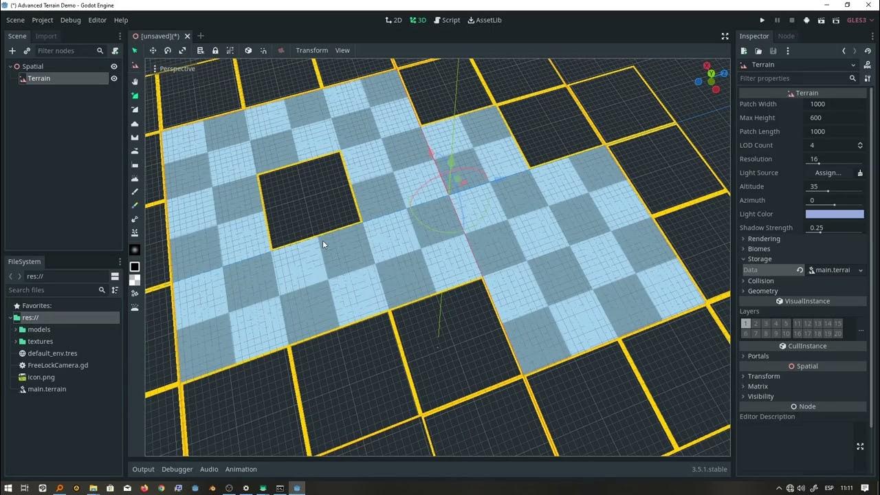 Godot Engine - Custom Terrain Module - Ch 001 - The First Terrain - YouTube