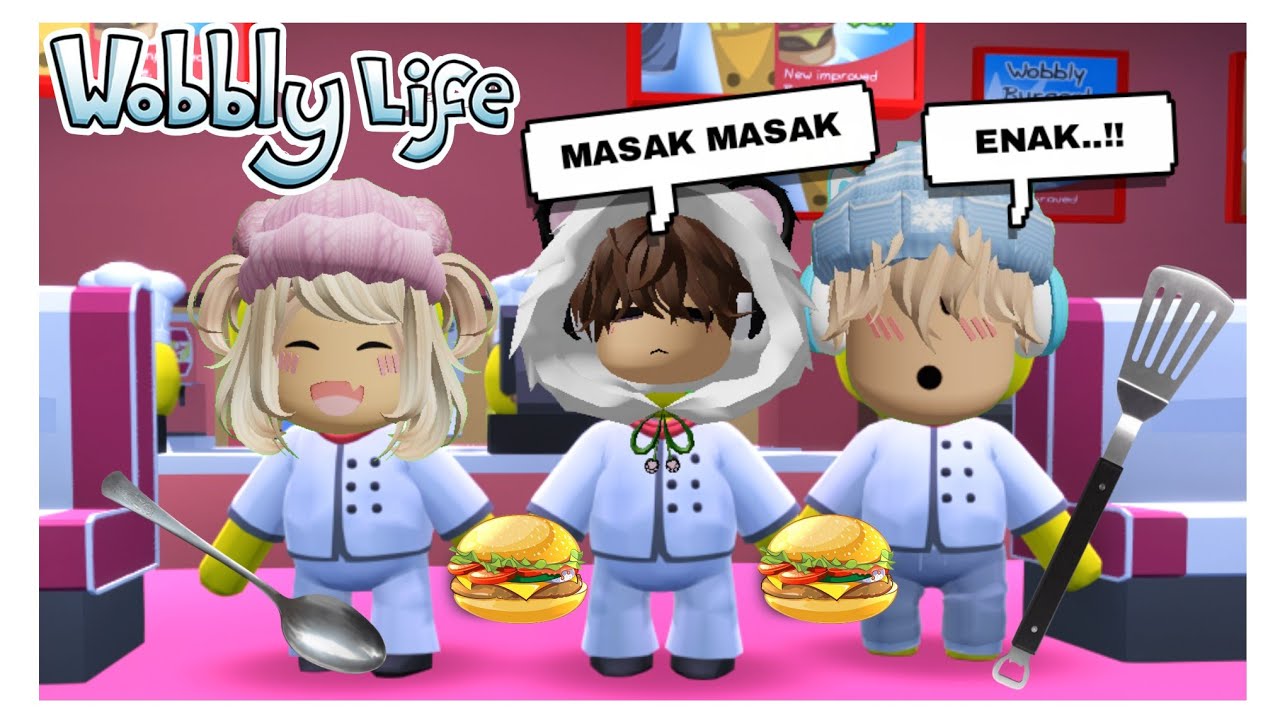 Pertama Kali Masak Bareng Bo Dan Caca Di Game Wobbly Life Ft ...