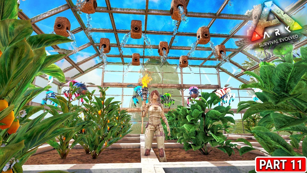 Building Green House And My Bee House in ICE AGE 🔥🔥🔥 : ARK Ice Age ...