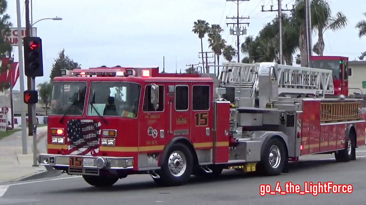 LACoFD Quint 15 Responding - YouTube