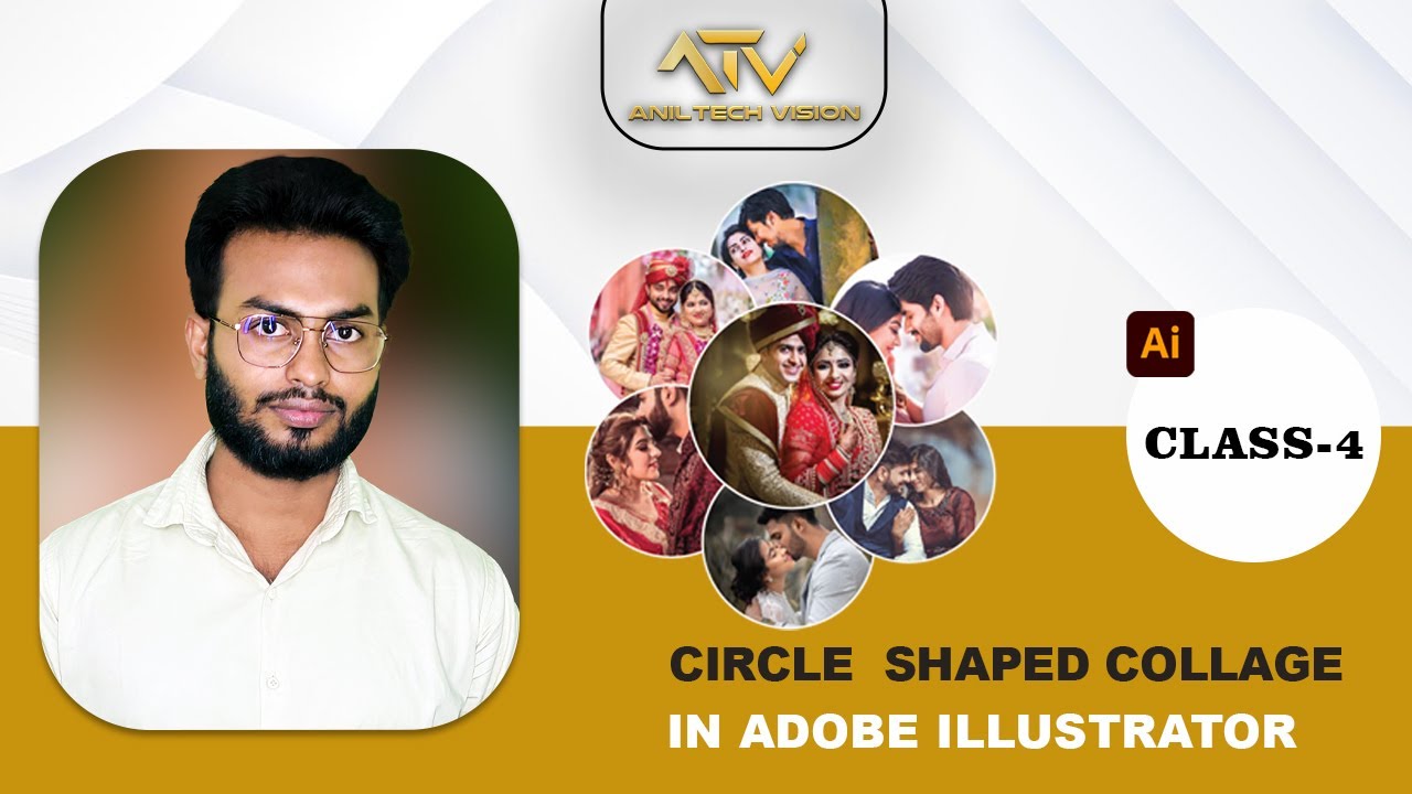 How to Create a Photo Collage in Illustrator | Adobe Illustrator Basic To Advance Tutorials ...