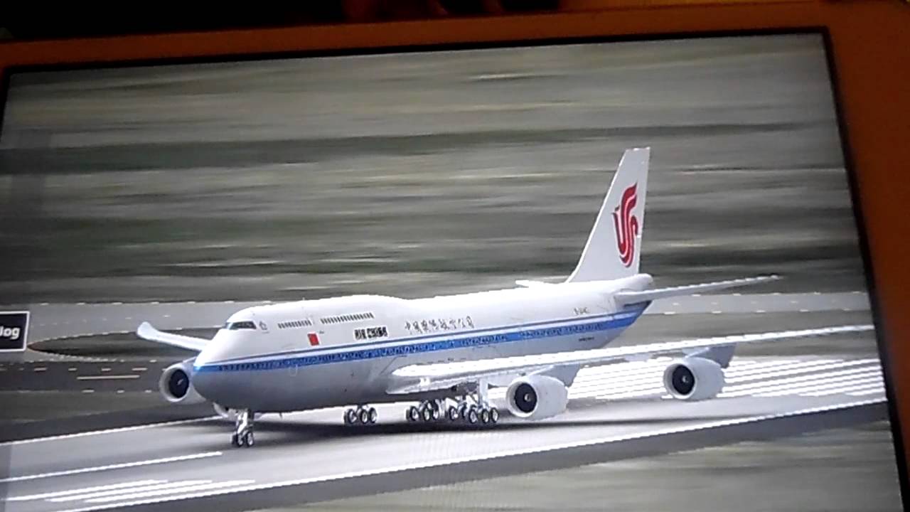 infinite flight air china 747-8i takeoff from lax - YouTube