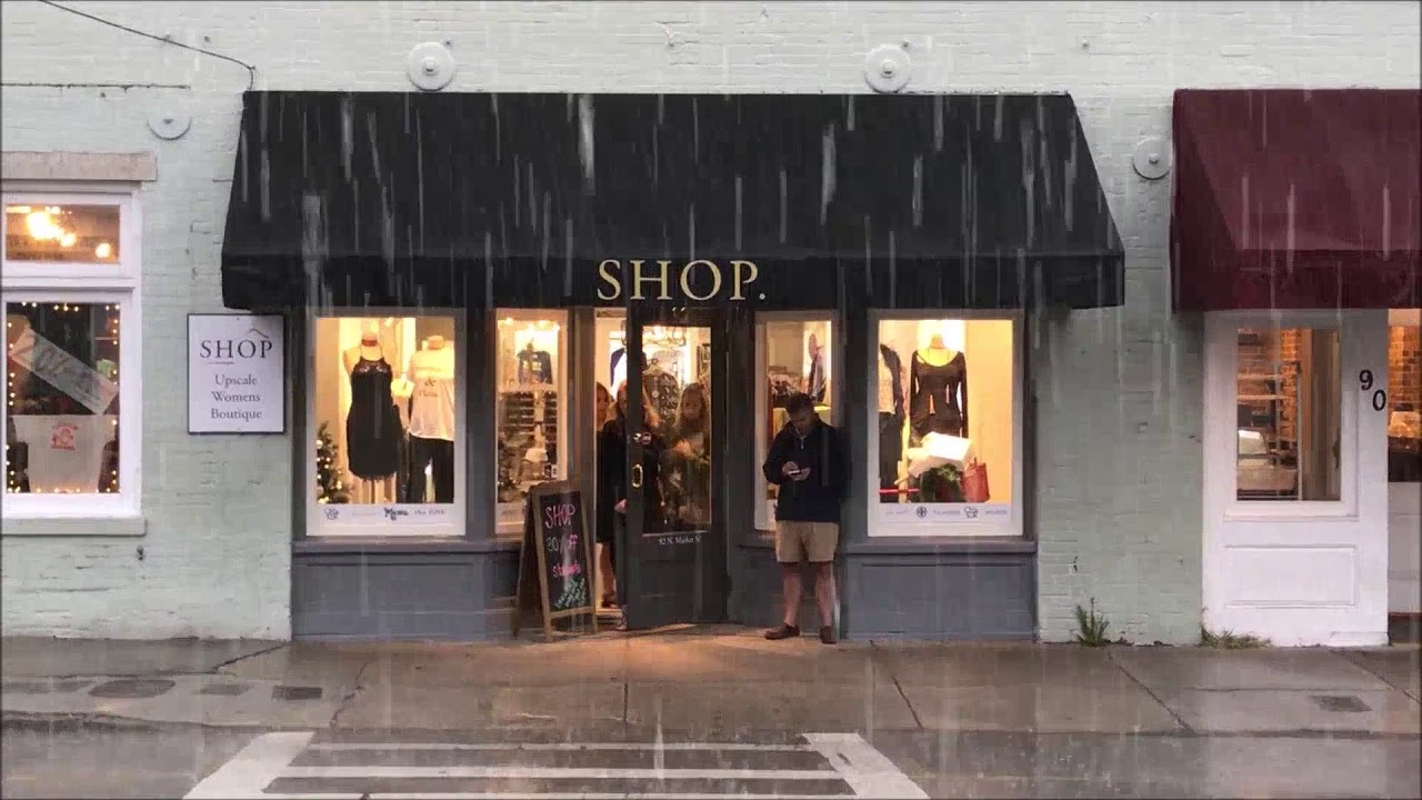 2 Hours of Rain On Street | Heavy Downpour In Front Of Store Water ...