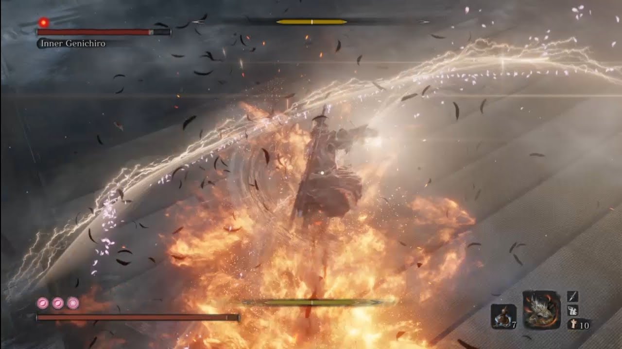 The coolest lightning reversal on inner genichiro | sekiro: shadows die ...