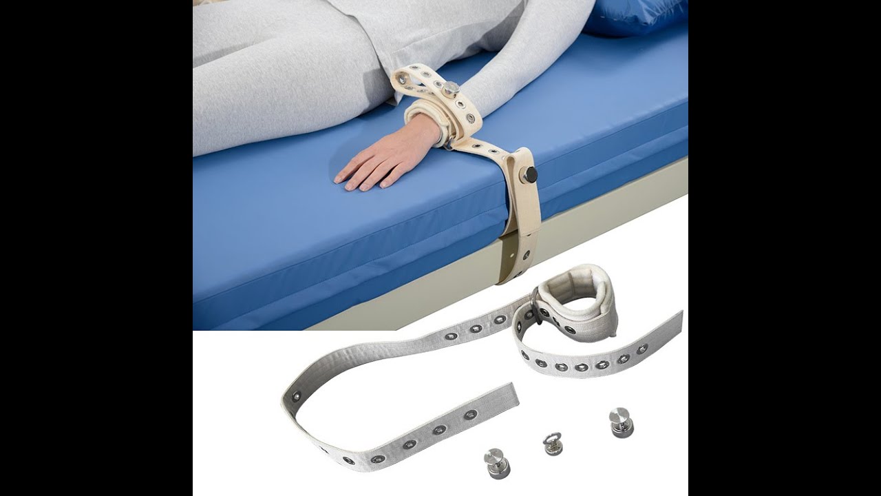 E-001-01A wrist-magnetic restraint belt hand straps - YouTube