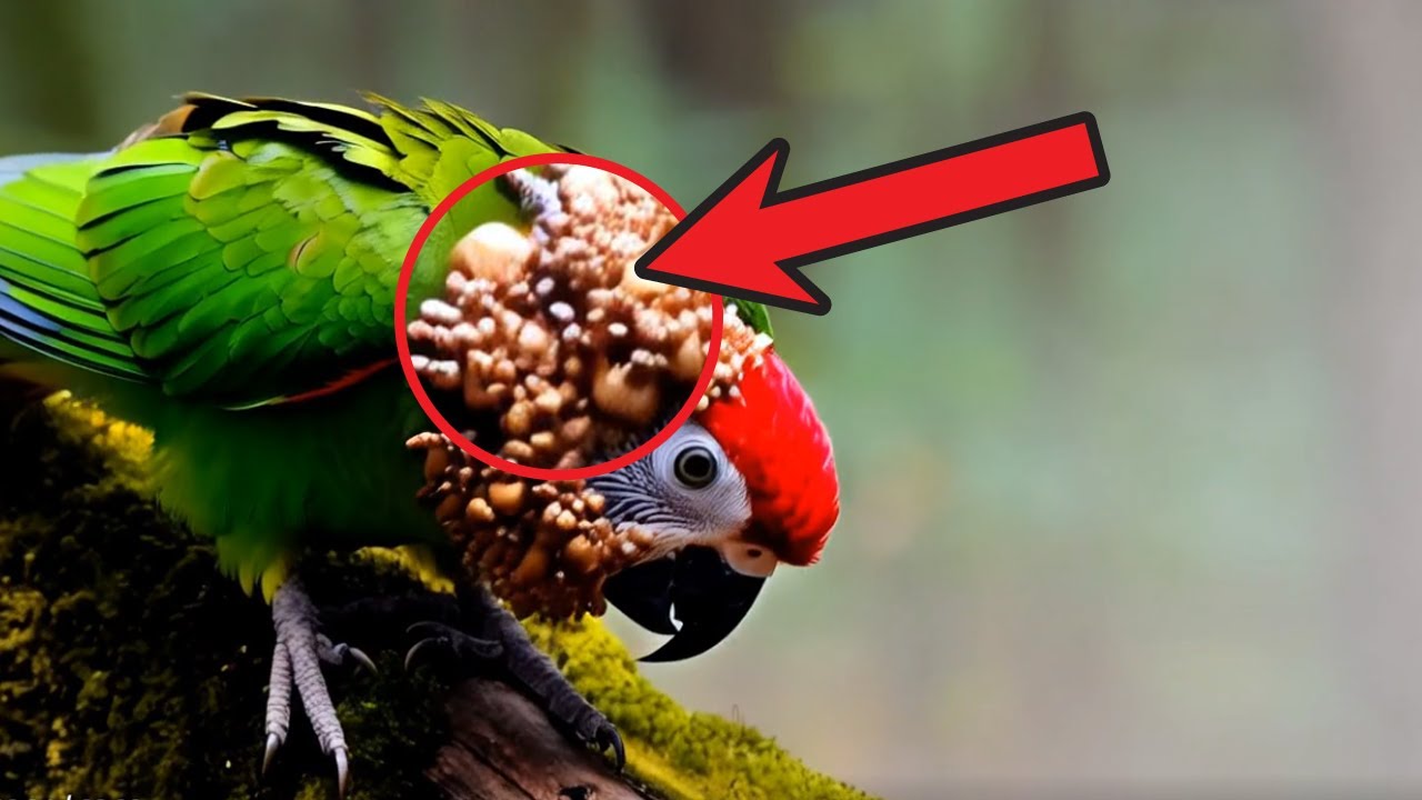 The Silent Songbird Rescuing a Parrot Trapped by Shell Like Parasites ...