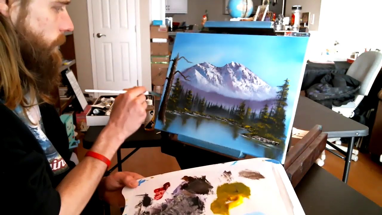 Landscape Oil Painting Tutorial Pt.3 - How to paint a big Tree Trunk ...
