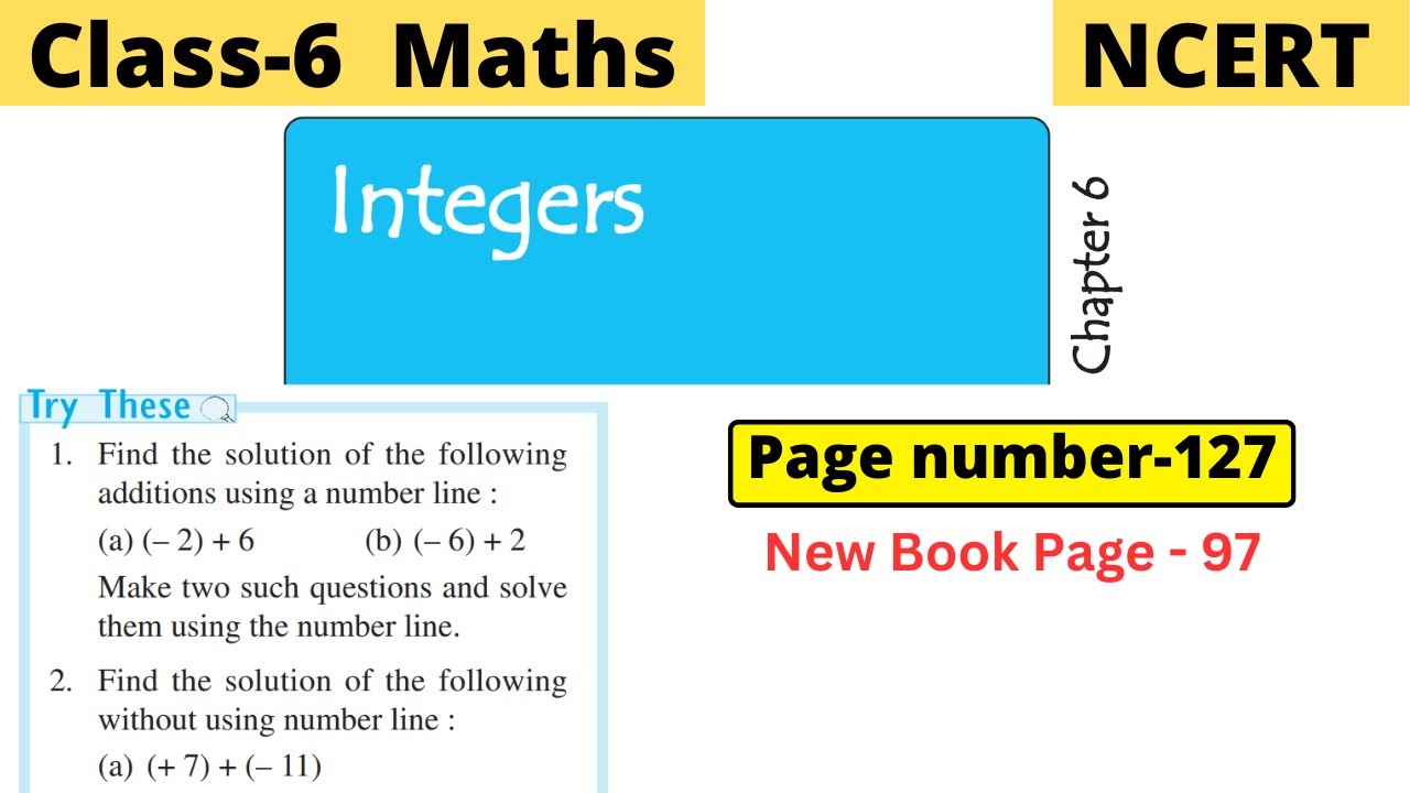 Class 6 Maths Chapter 6 Integers | Try these page number 127 solution # ...