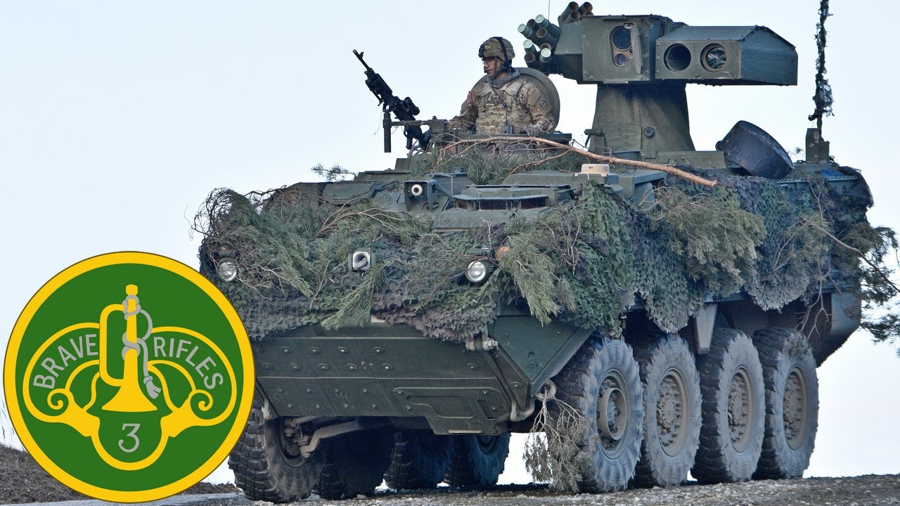 US Army. M1134 Stryker Anti-Tank Missile Vehicles During Combat ...