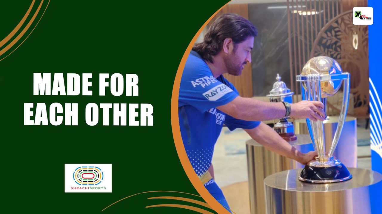 MS Dhoni's heartwarming reunion with 2011 World Cup Trophy - YouTube