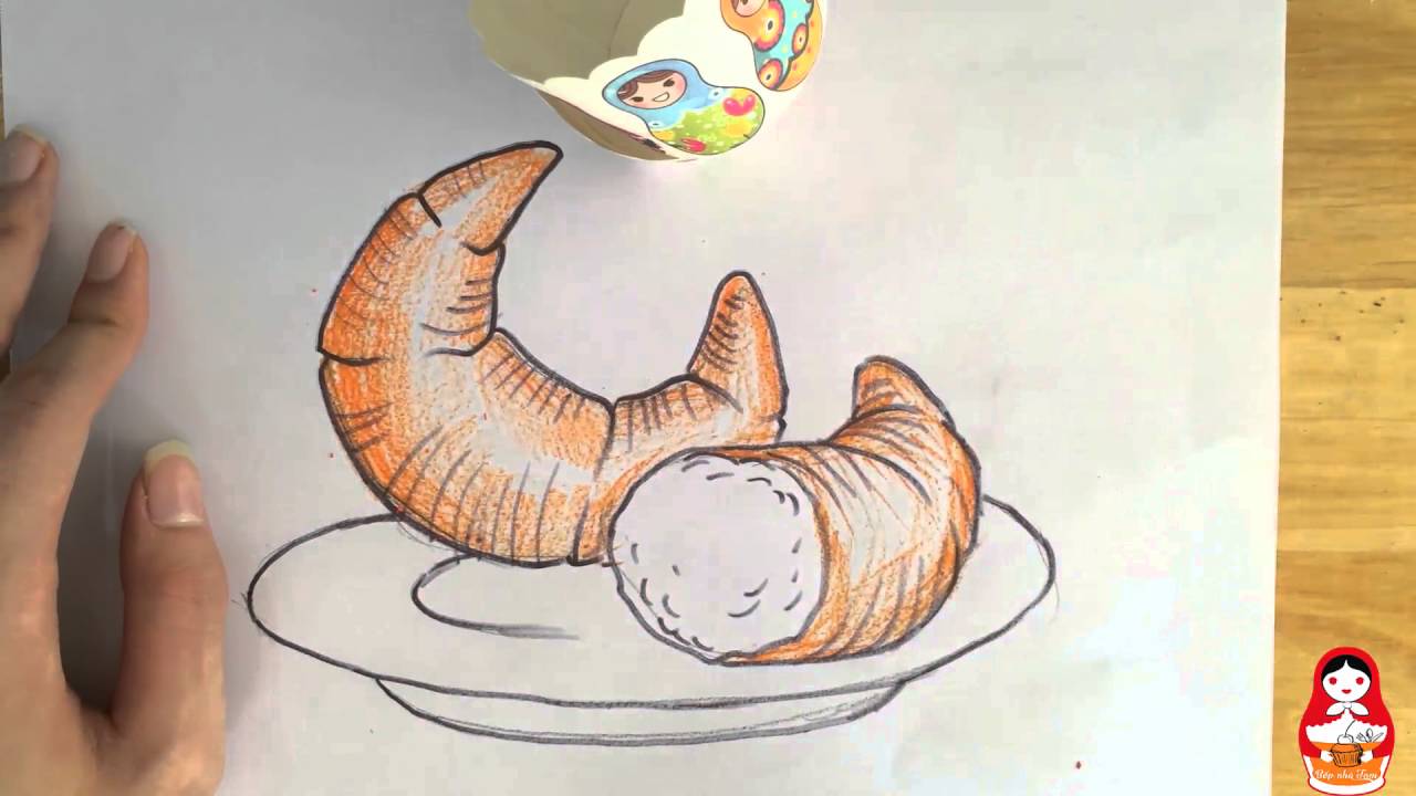 How to draw a CRESCENT ROLL | How to draw tutorials | Draw With Tom ...