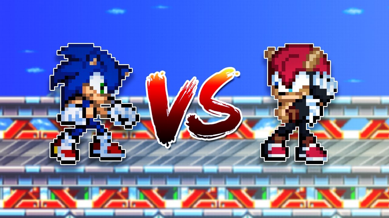 Sonic Vs Mighty | Sparring Fight | Sprite animation - YouTube
