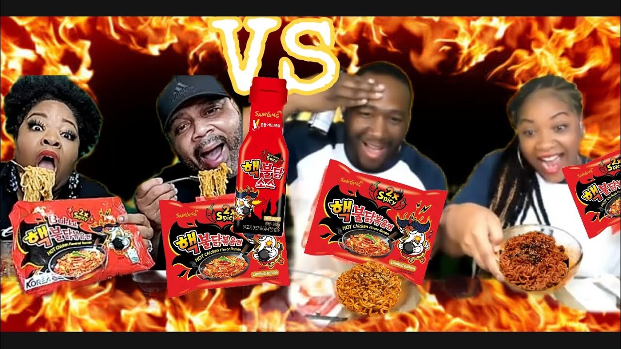 Collab | 2X Spicy Noodle Challenge In 2 Minutes With ...