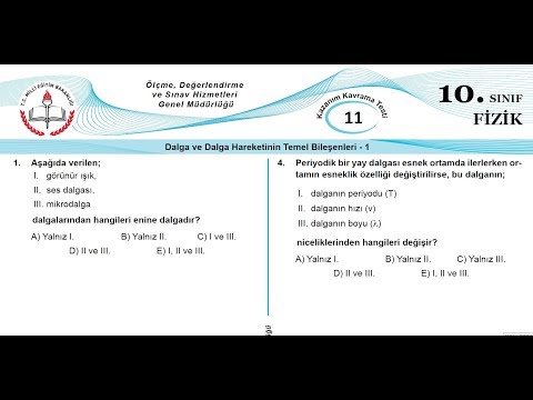 DALGALAR (Çözümlü test) Konu özetli