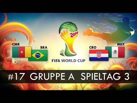 FIFA WM 2014 — Spieltag 3, Gr.A — CMR-BRA & CRO-MEX
