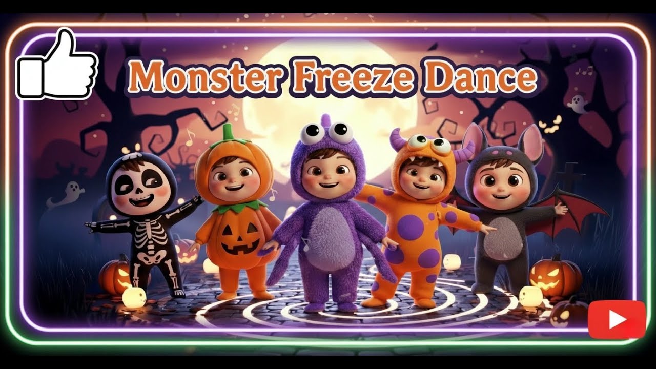 Monster Freeze Dance | Halloween Party Freeze Dance - YouTube