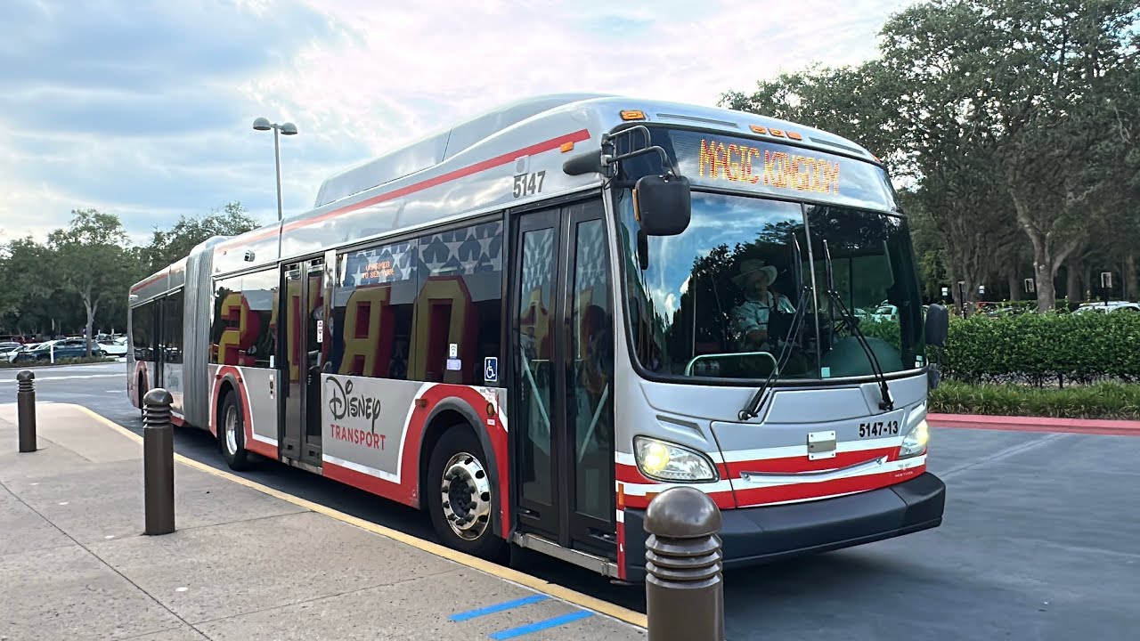 Riding the Articulated Nova Bus 🚌 to Magic Kingdom 🏰 - YouTube