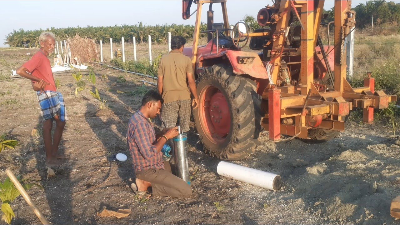 Borewell Moter installation - YouTube