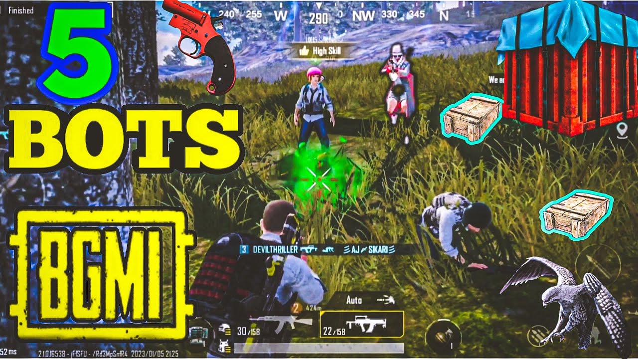 Pubg Mobile Instant 5 Bots Continuously | Quick Mode On - YouTube