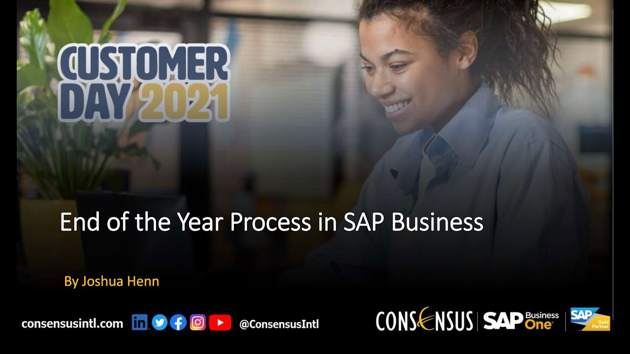 End of Year Processes in SAP Business One - YouTube