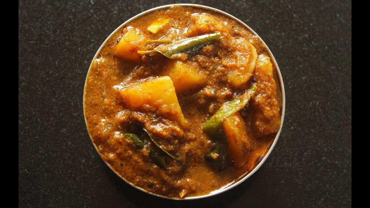 Varutharacha Urulakizhangu Curry | Varutharacha Potato Curry | Curry ...