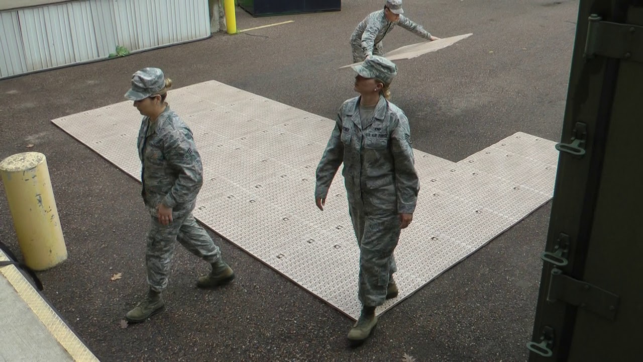 Air Force Bike Track 1-inch Flooring Install (SPEK) - YouTube