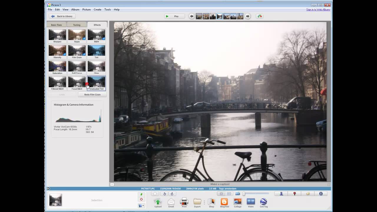 Picasa Effects Tools - YouTube