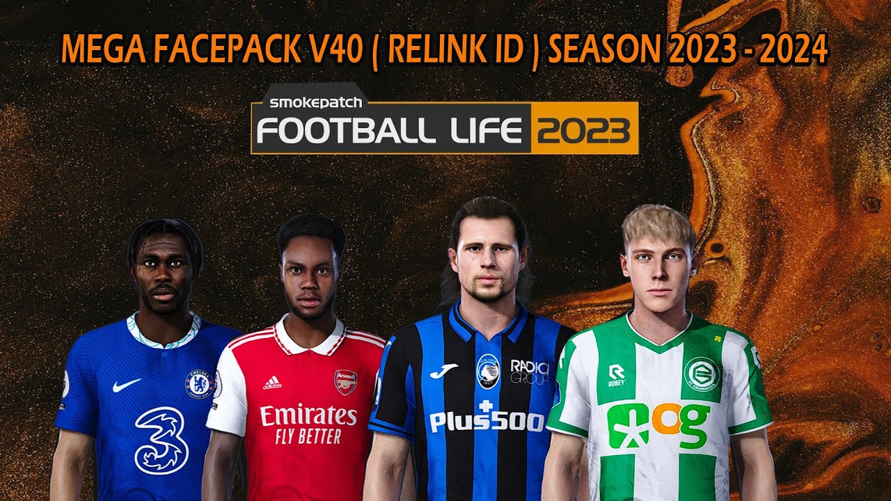 MEGA FACEPACK V40 ( RELINK ID ) SEASON 23/24 || SMOKEPATCH FOOTBALL ...