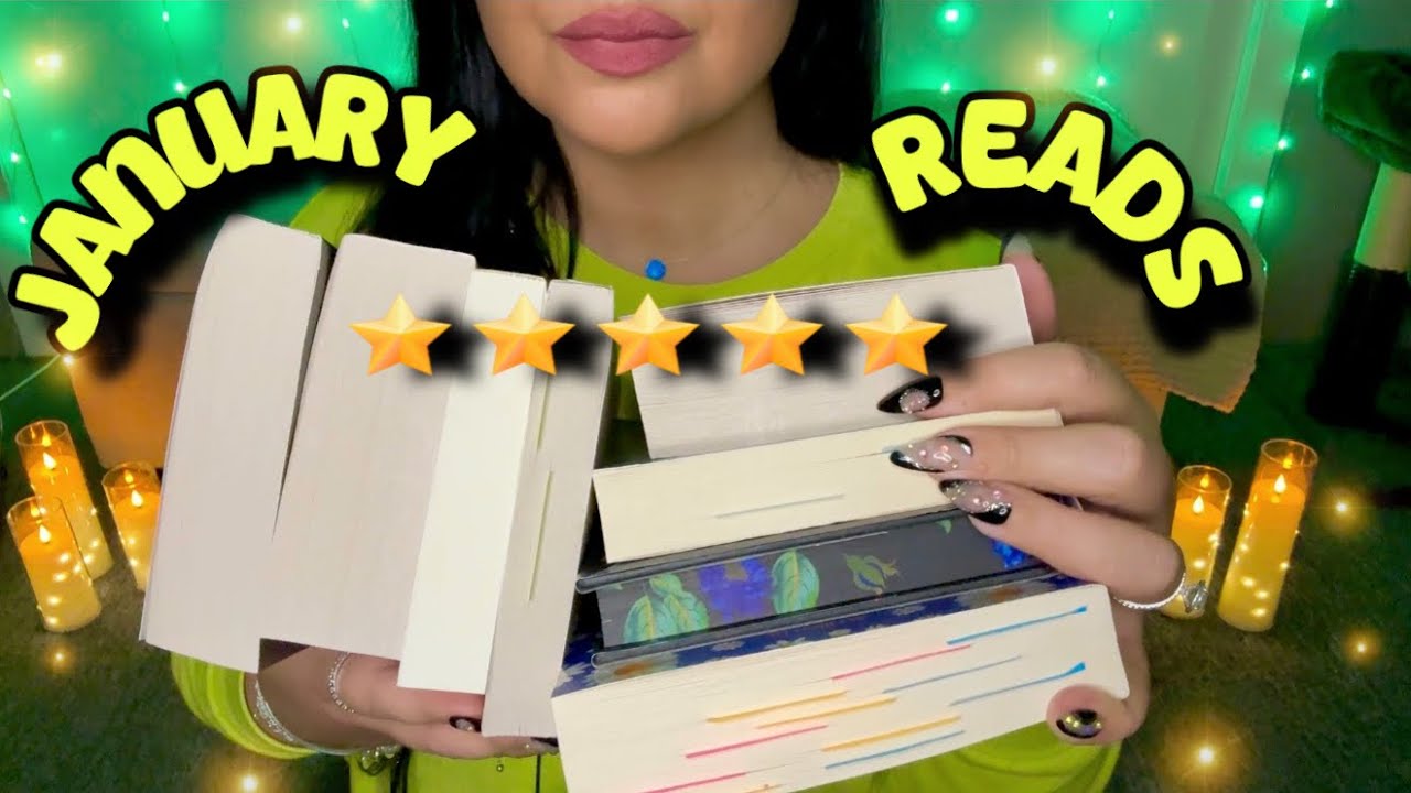ASMR Books I read in JANUARY📚 ️ Tingly book tapping, gripping & tracing ...