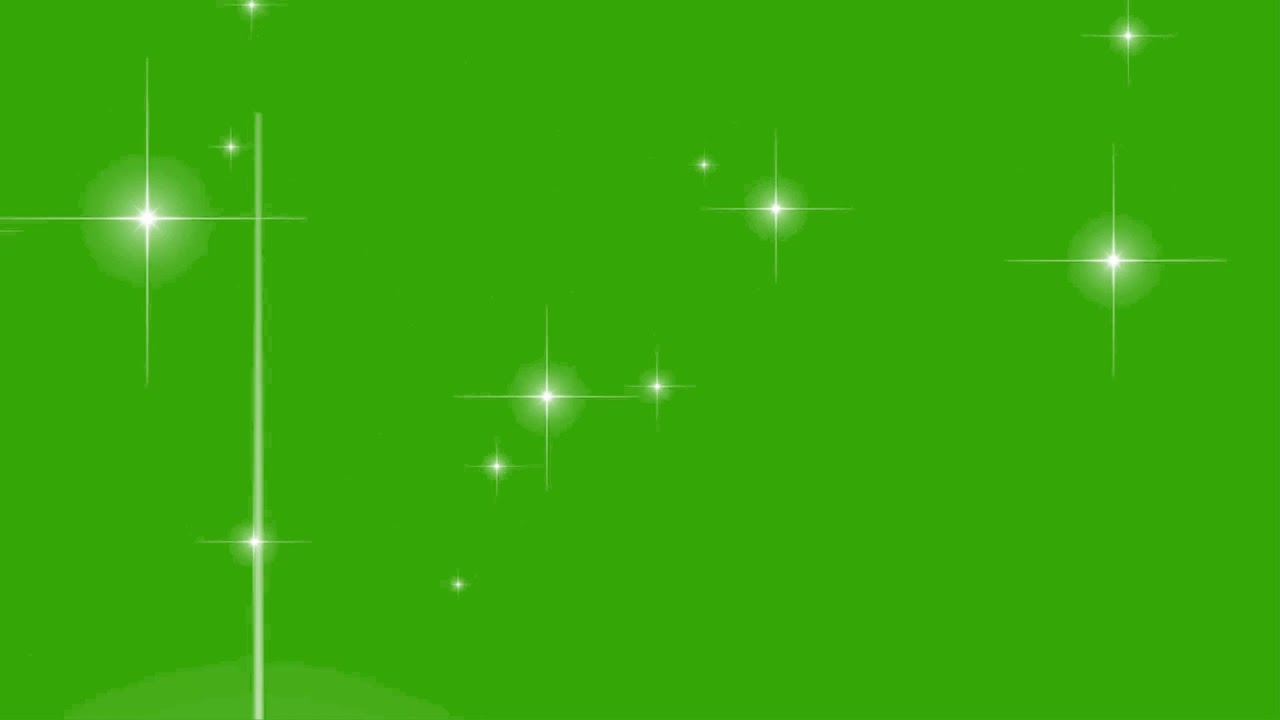 Shining particles, sparkles and lights green screen - YouTube