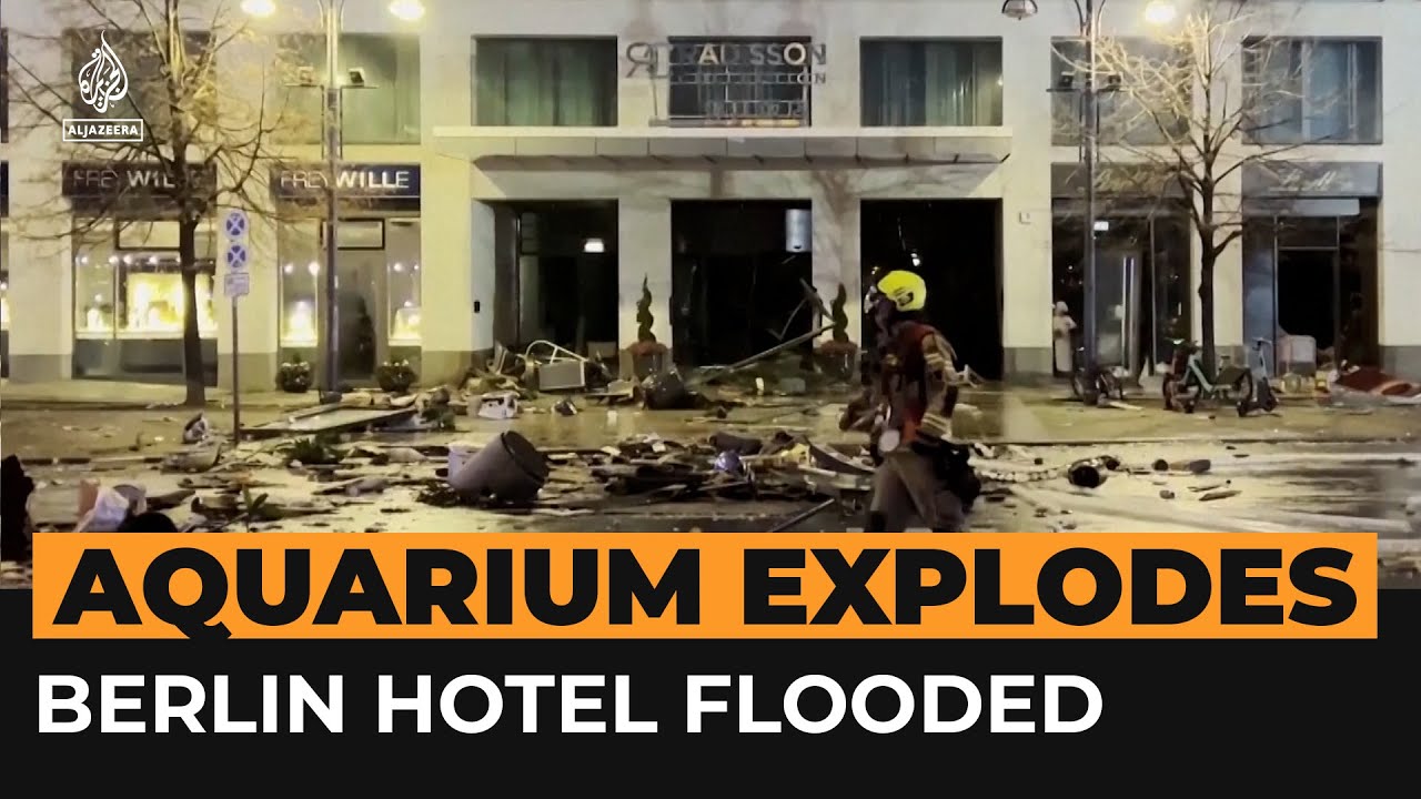 Huge AquaDom hotel aquarium explodes in Berlin | Al Jazeera Newsfeed ...