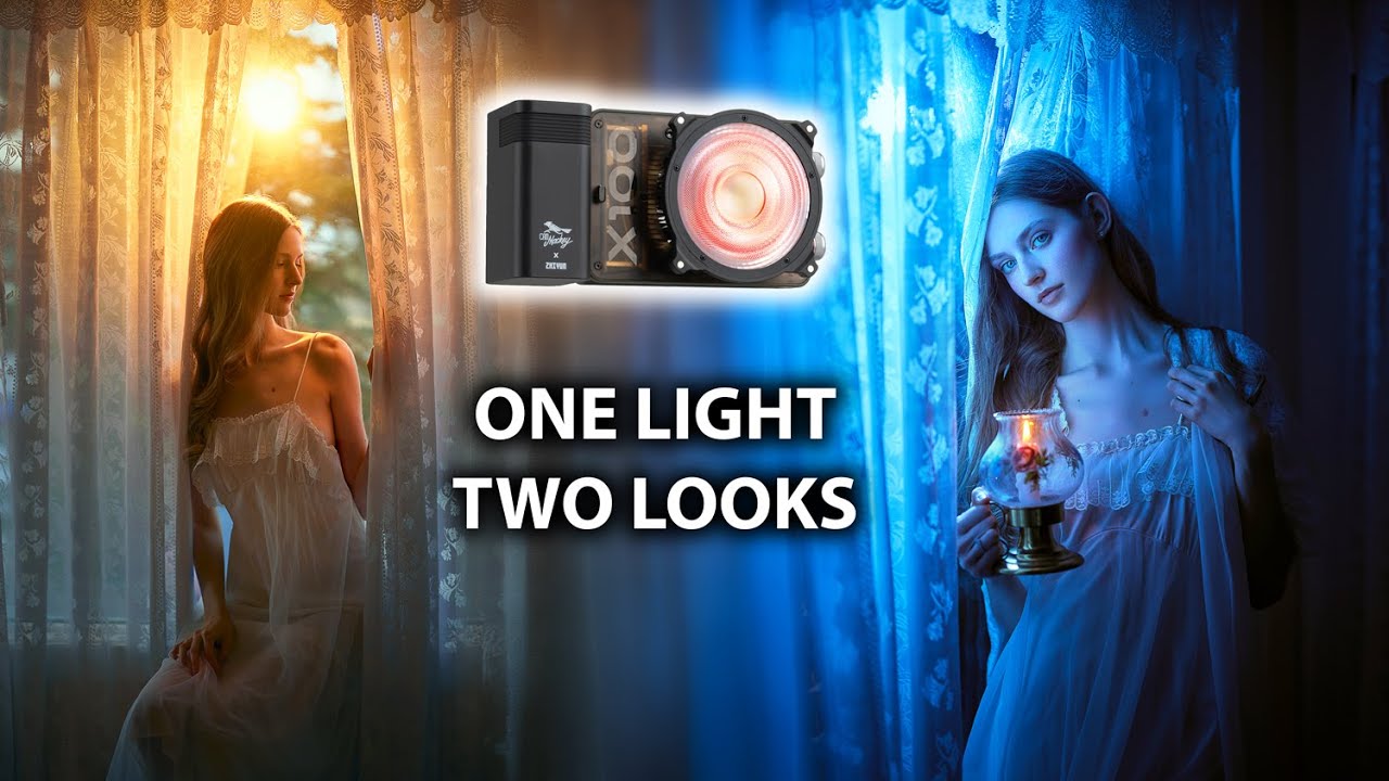 Portrait Photography Trick: Fake Sunset & Moonlight with One LED Light ...