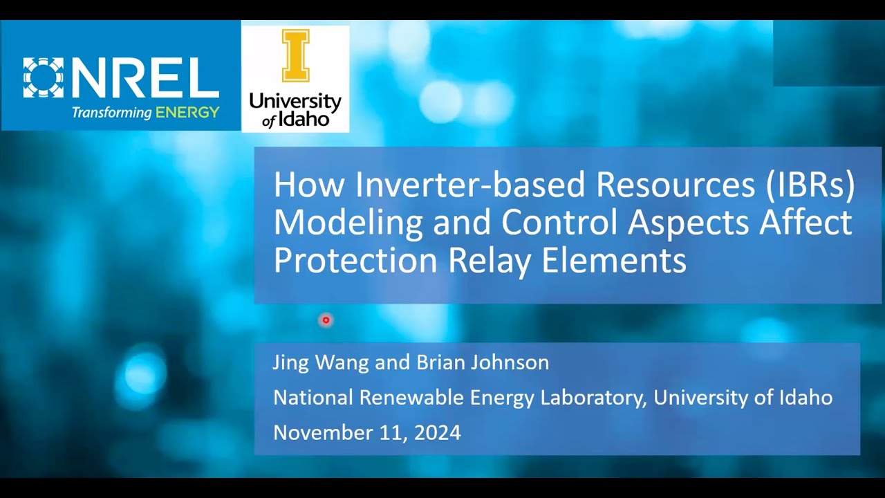J. Wang and B. Johnson: How IBRs Modeling and Control Aspects Affect ...