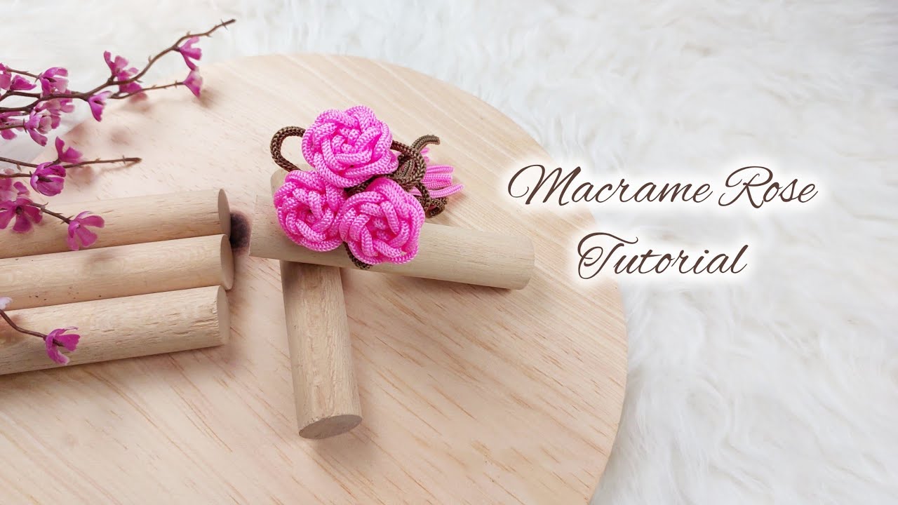 Macrame Rose Tutorial | Macrame Flower Tutorial - YouTube