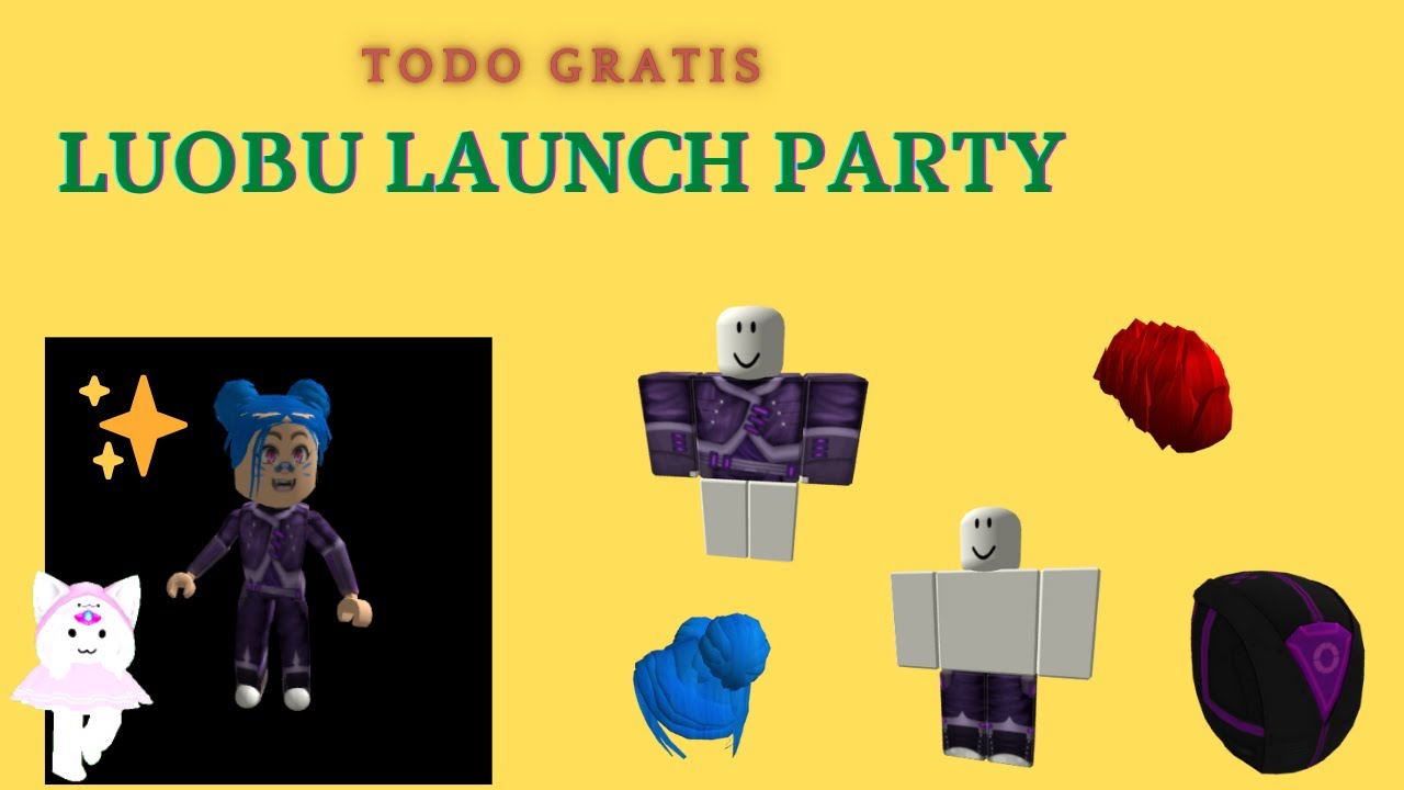 GRATIS ITEMS PARA AVATAR EN LUOBU LAUNCH PARTY DE ROBLOX 🤗 *Pelos, ropa ...