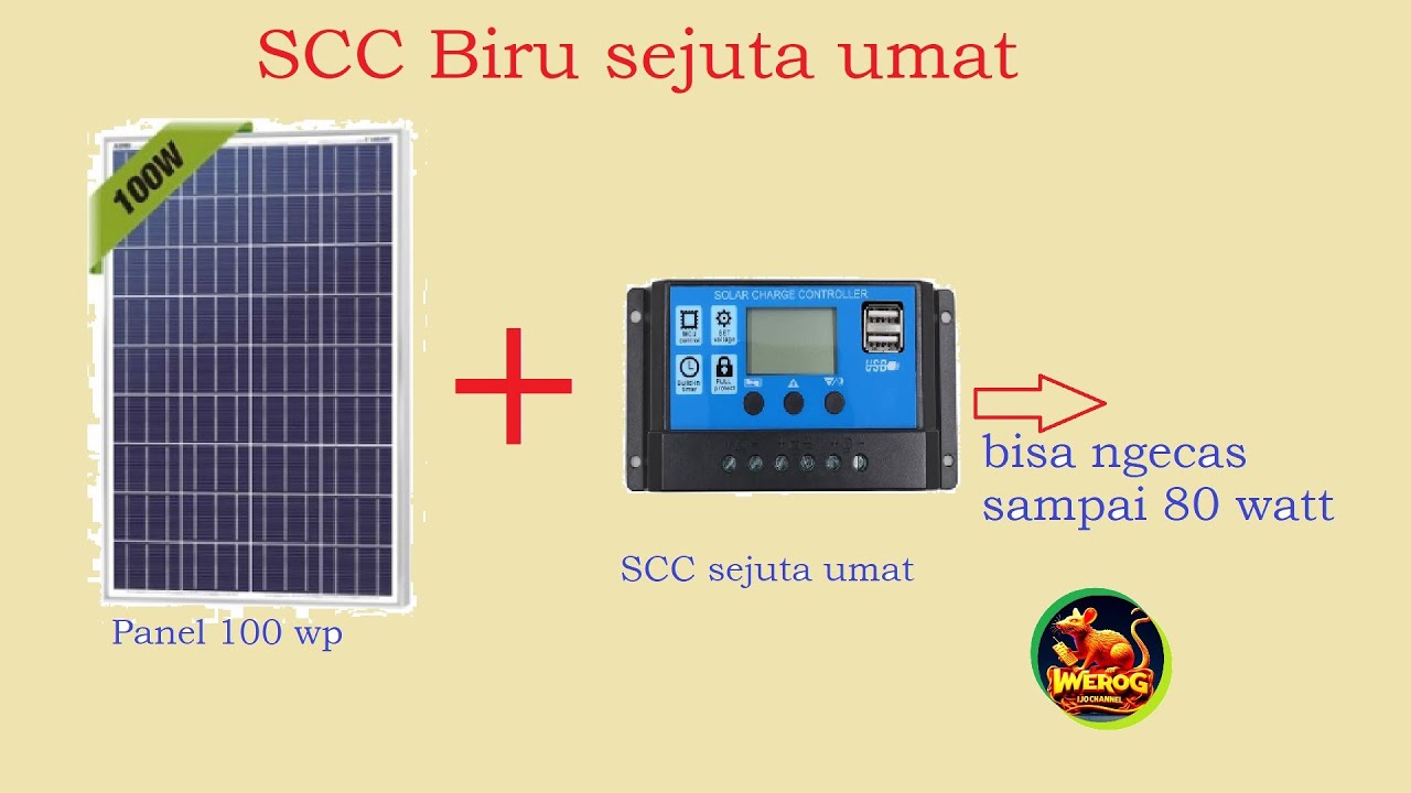 Wow keren! SCC biru dengan panel 100 wp bisa ngecas sampai 80 watt ...