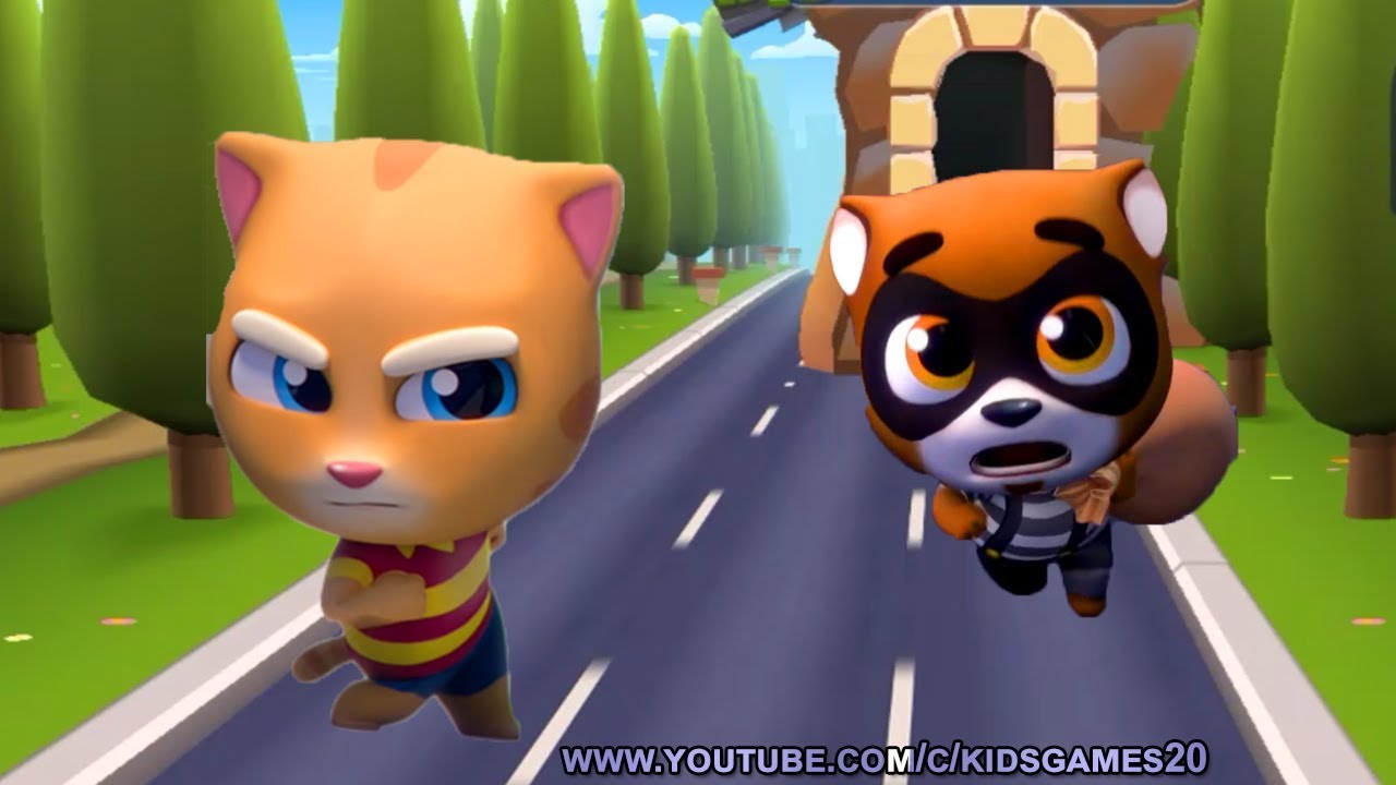 Talking Tom Gold Run Ginger Catching The Robber - YouTube